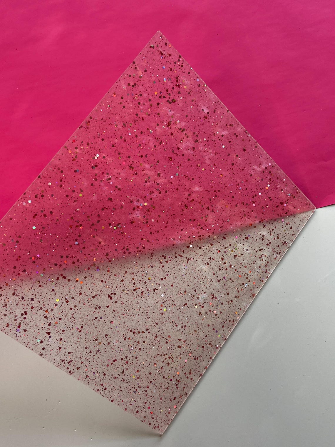 12" X 13" X 1/8" Pink Flake Clear Acrylic Sheet - Etsy