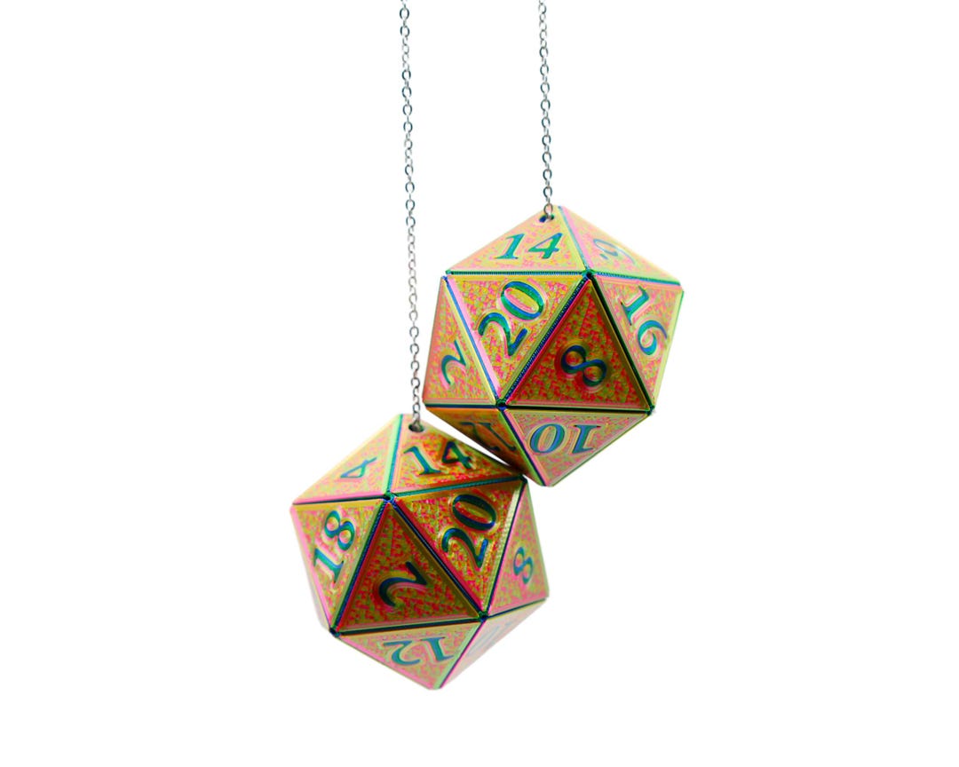D20 Car Dice: Custom Color Fantasy Gamer Gift - Etsy