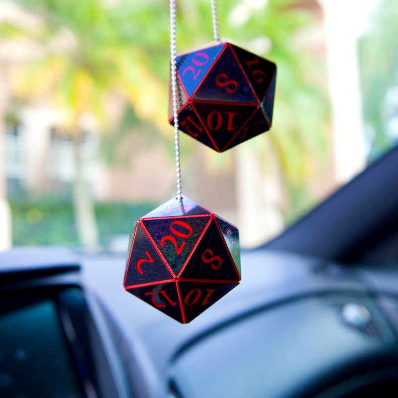 D20 Car Dice Fuzzy - Etsy