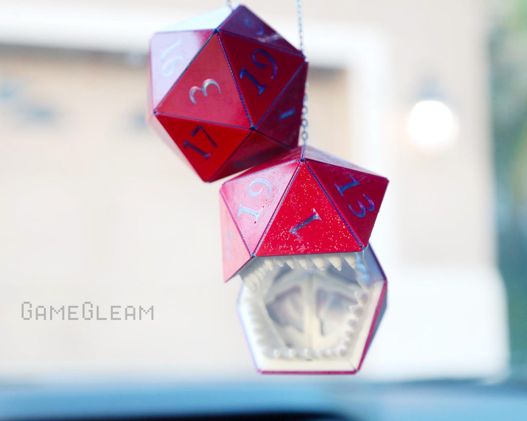 Mimic D20 Car Dice: Holographic Gamer Accessory - Etsy
