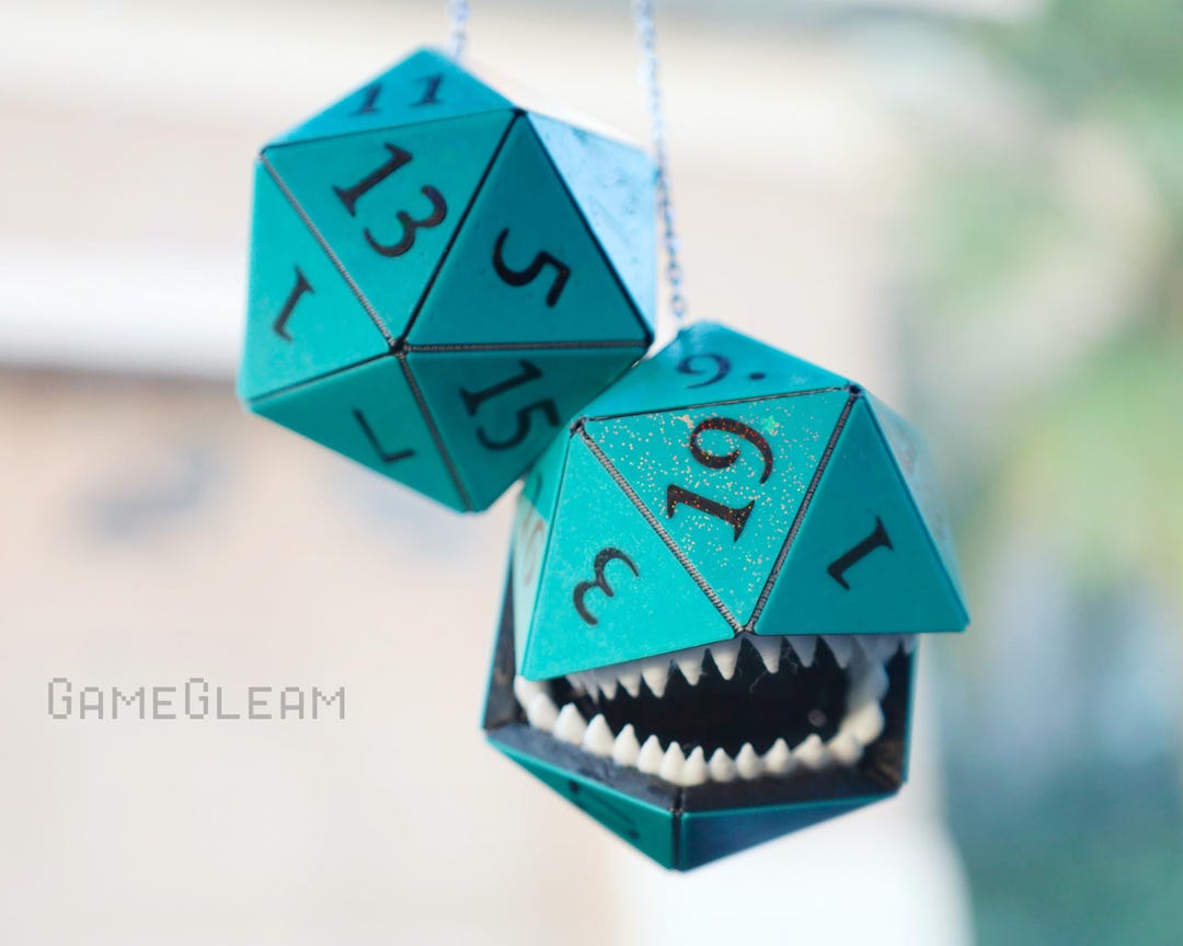 Mimic D20 Car Dice [pick Your Colors, Custom 2" Holographic Charms ...