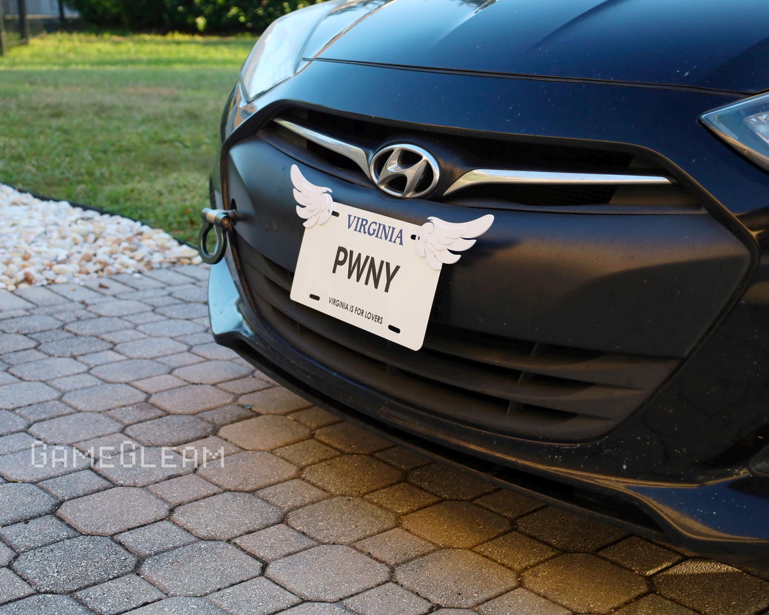License Plate Angel Wings Pair [white Holographic 5" Wide] - Fit Car or ...