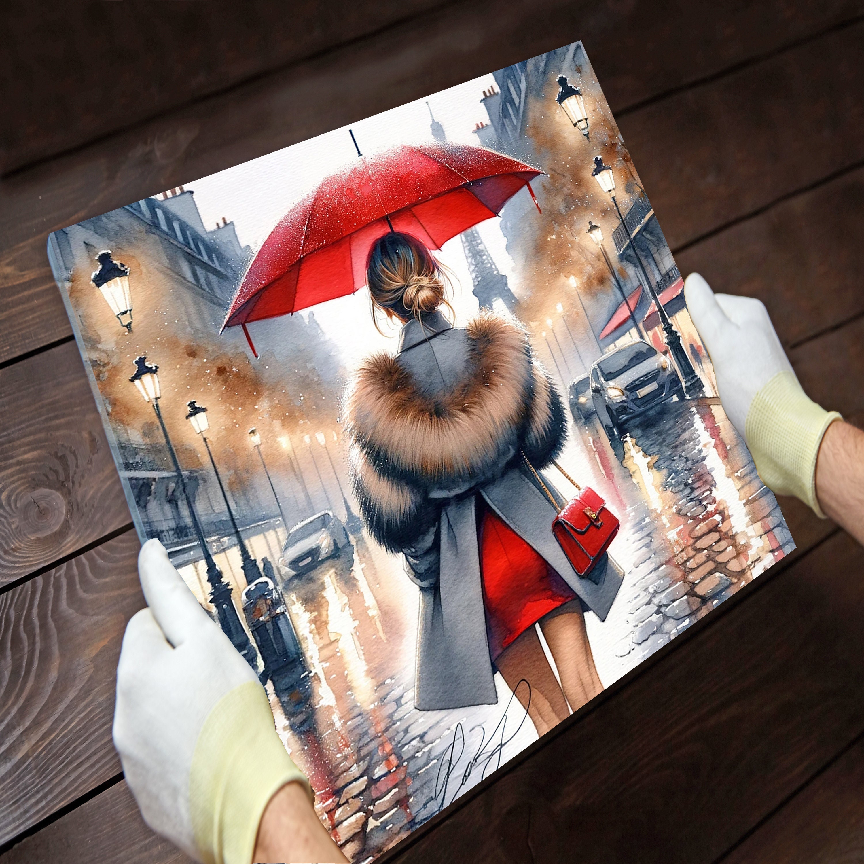 Elegance Under the Rain in Paris Canvas Wall Art Elegant Home Decor - Etsy