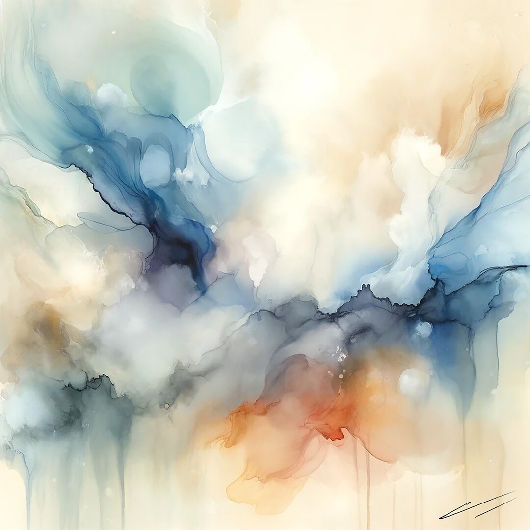 Dreamscape Whisper: Ethereal Abstract - Print Canvas Wrapped Wall Art ...