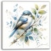 Azure Repose - Bluebird Watercolor Canvas Art - Etsy