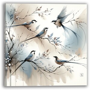 Autumn Serenade - Dynamic Birds in Flight Canvas Art - Etsy
