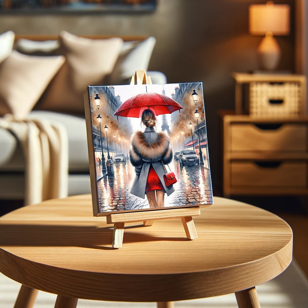 Elegance Under the Rain in Paris Canvas Wall Art Elegant Home Decor - Etsy