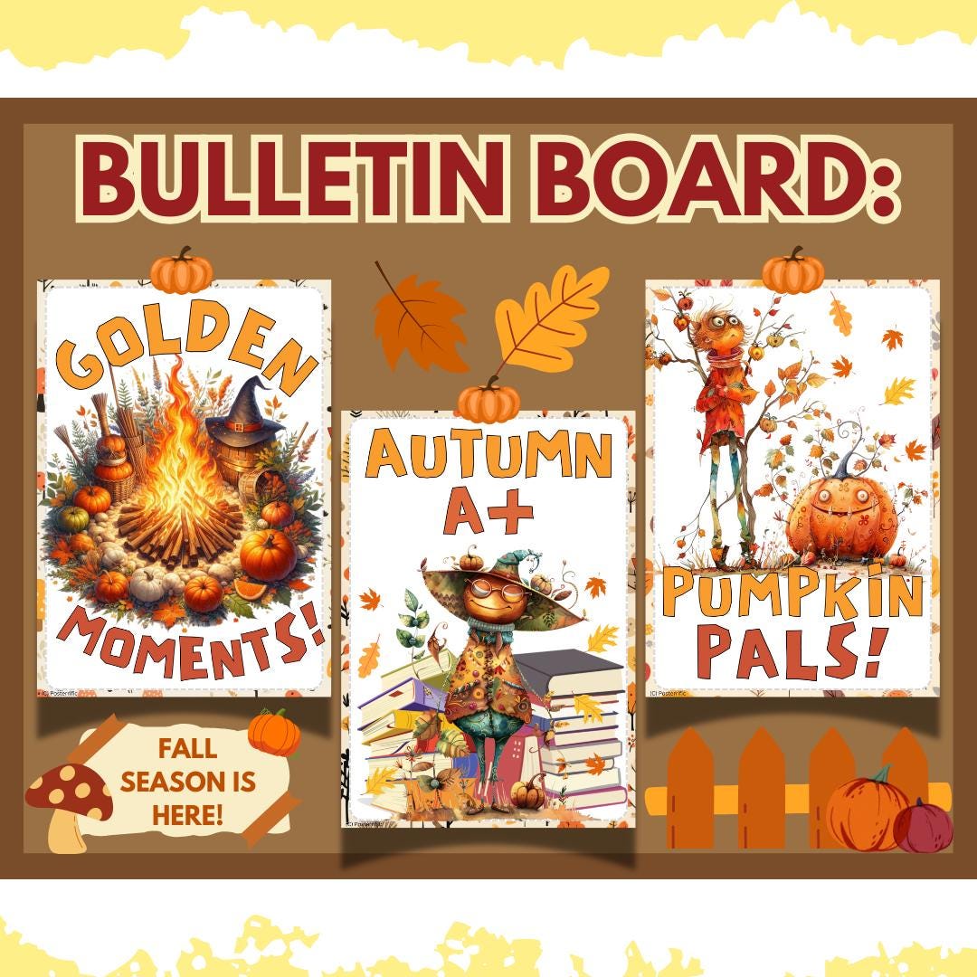 Fall Season Posters for Back to School Autumn Classroom Decor Fall ...
