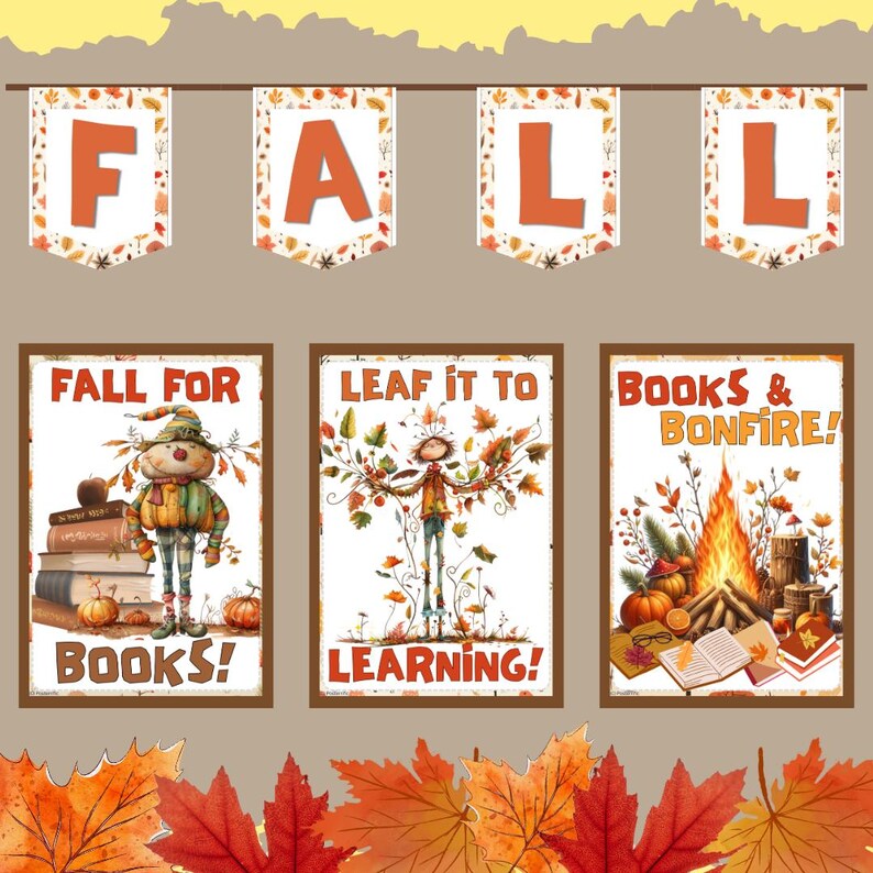 Fall Season Posters for Back to School Autumn Classroom Decor Fall ...