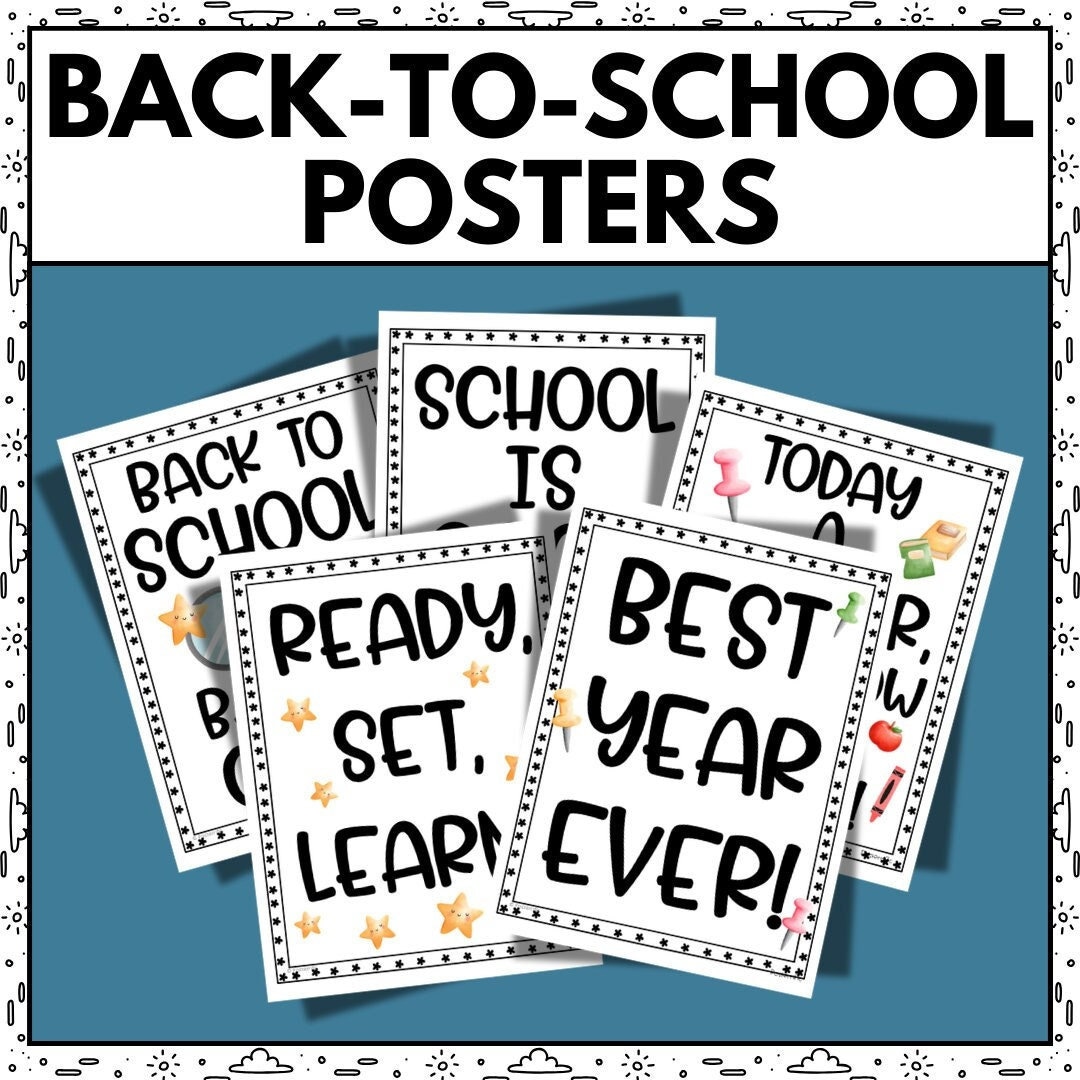 Back-to-school Posters Bulletin Board Classroom Decor Signs and Posters ...
