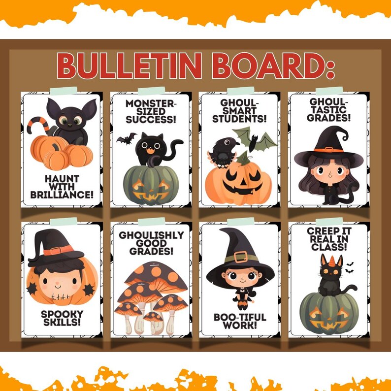 Halloween Classroom Posters: Kid-friendly Designs (PDF) - Etsy