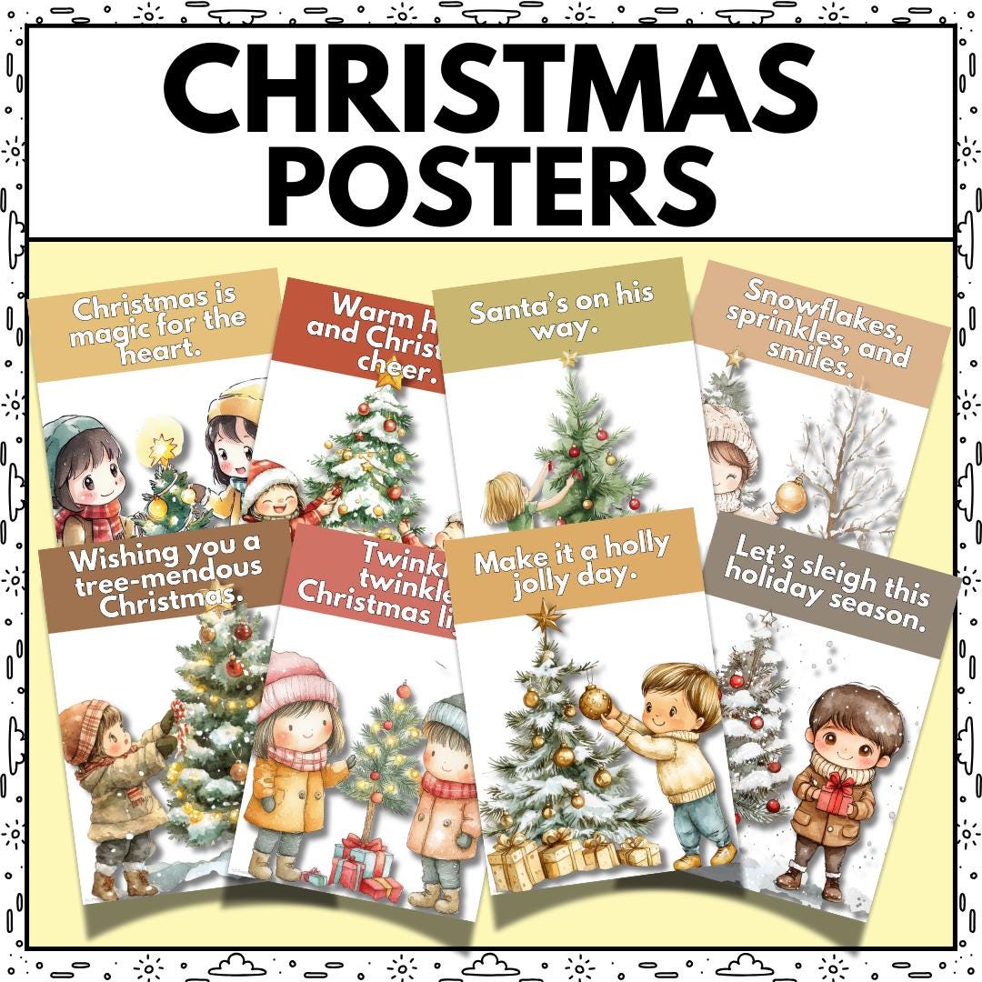 Christmas Posters for Classroom Decor, Christmas Posters Printables ...