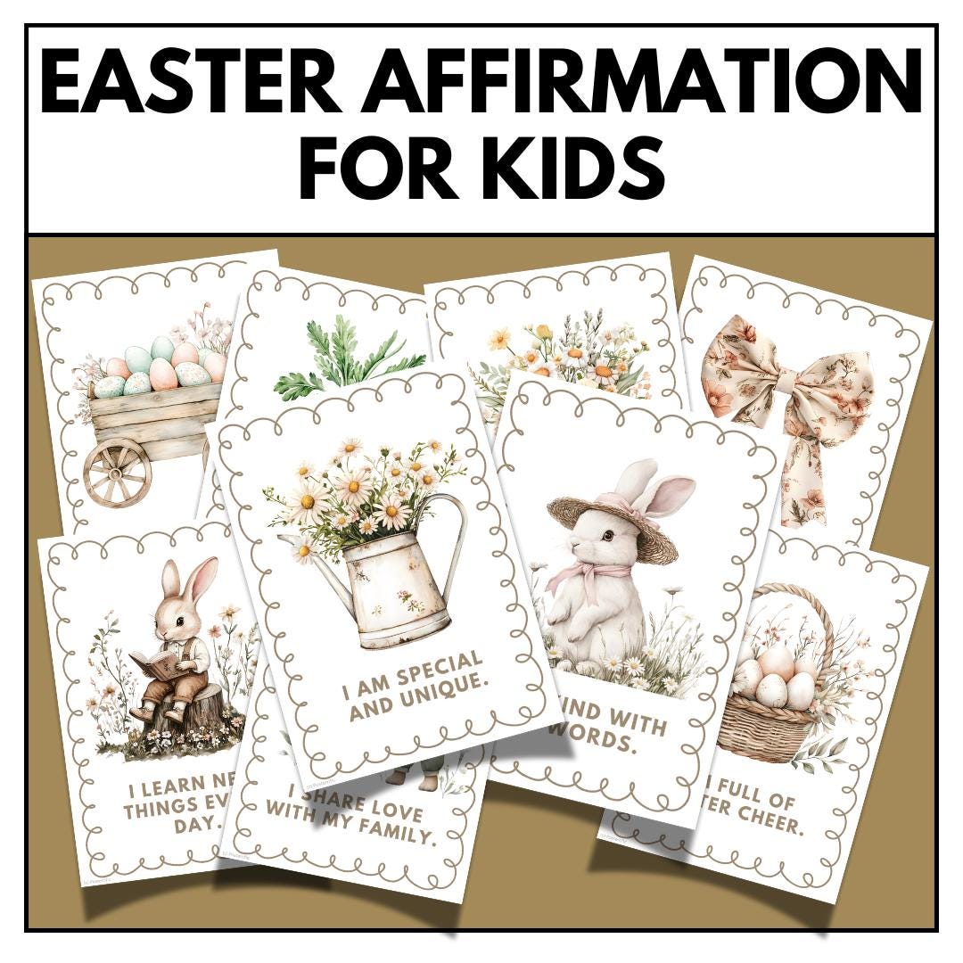 Easter Affirmations for Kids, Easter Posters for Classroom Decor ...