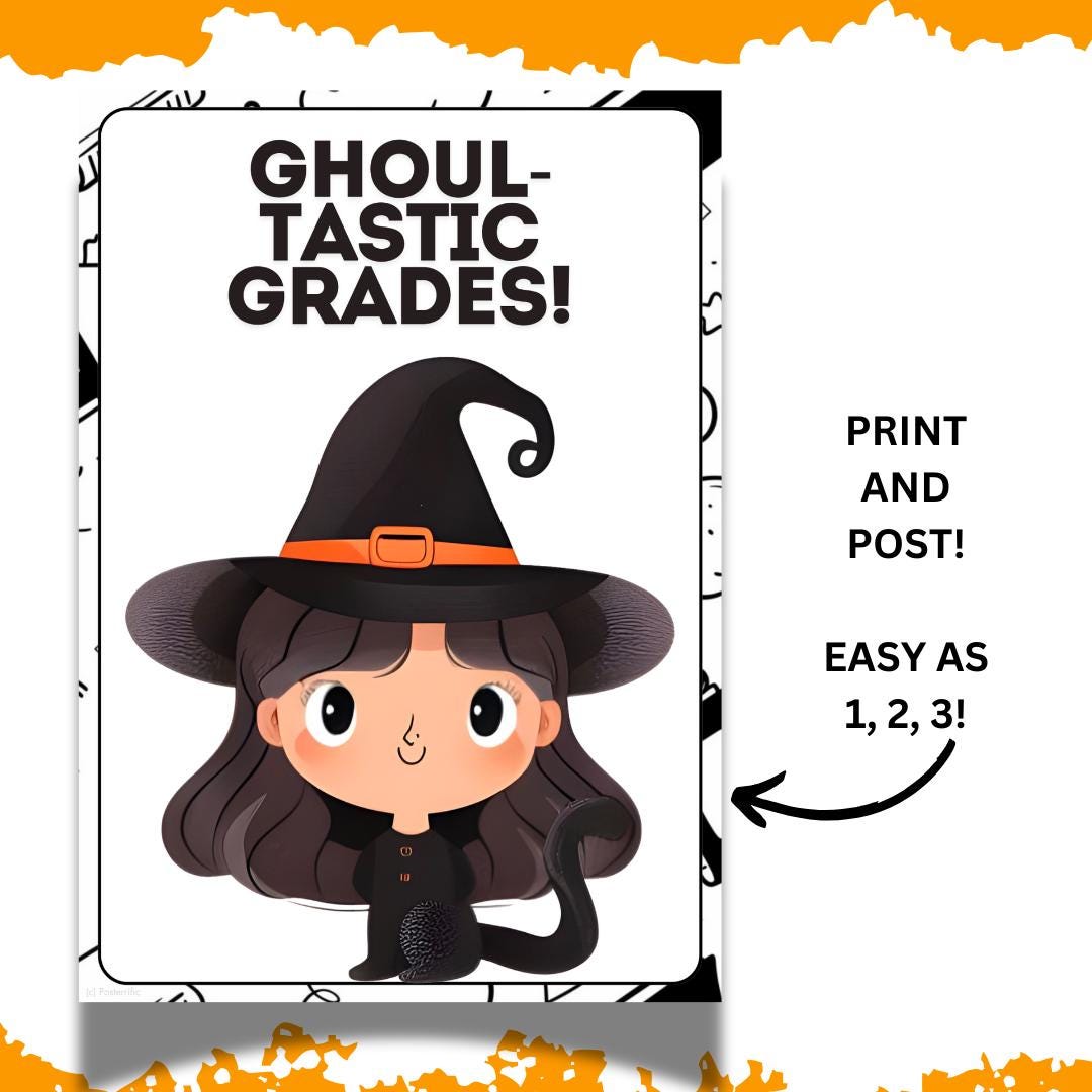 Halloween and Fall Posters for Classroom Decor and Bulletin Ideas Cute ...