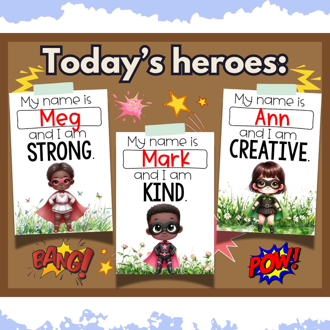 Superhero Kids Posters: Positive Affirmations Classroom Decor (PDF File ...