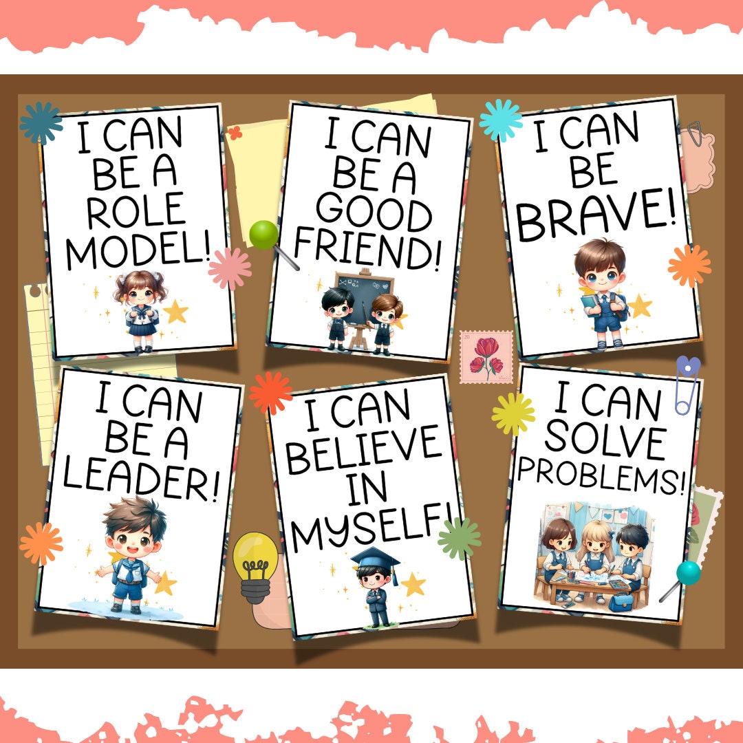 I Can Motivational Posters for Kids Bulletin Board Classroom Decor ...