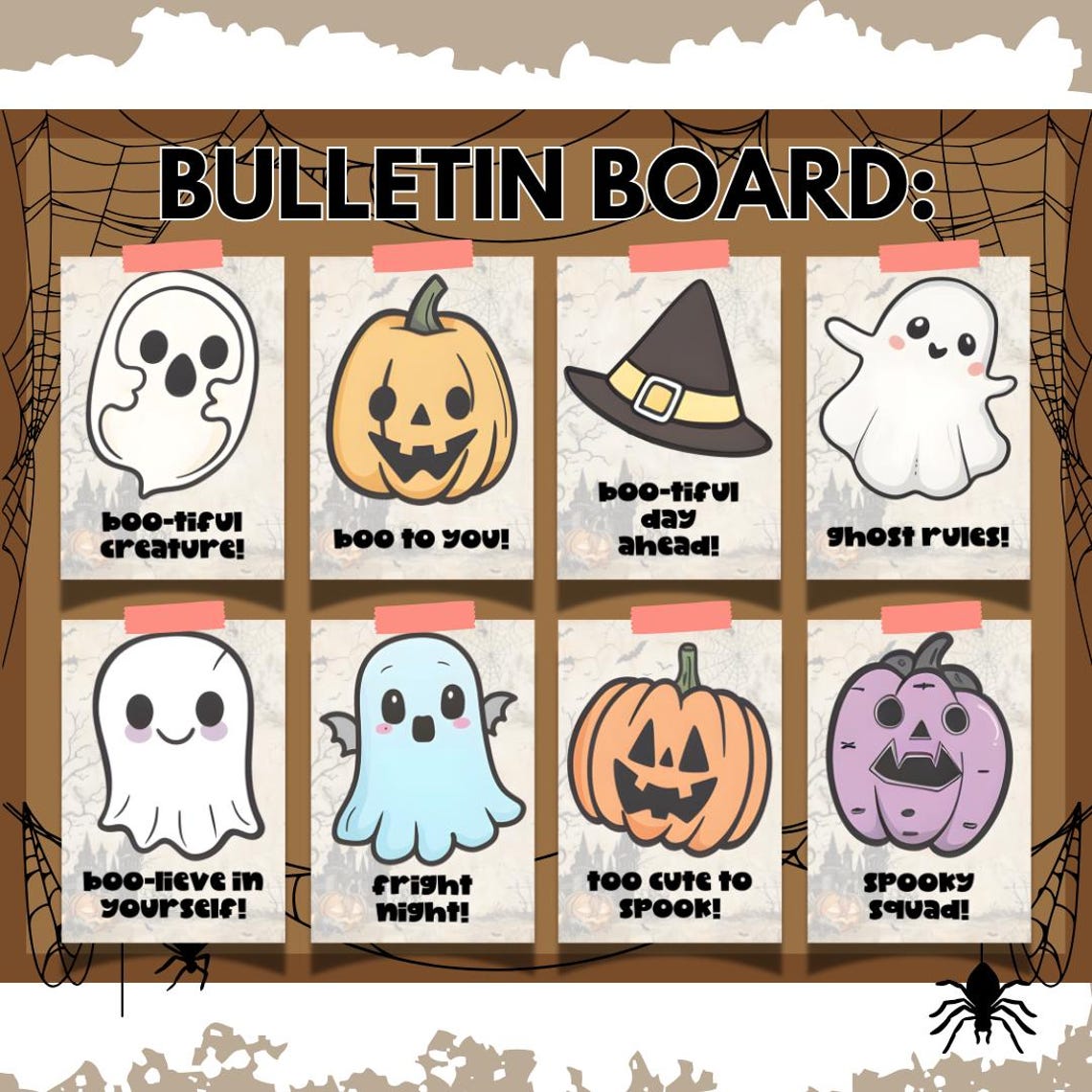 Kawaii Ghost Posters, Cute Ghost Classroom Decor, Ghost Bulletin Board ...