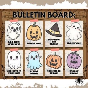 Kawaii Ghost Classroom Posters, Cute Halloween Decor (PDF) - Etsy