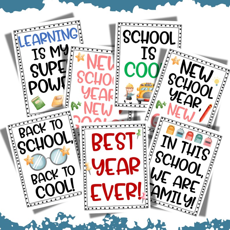 Back-to-school Posters Bulletin Board Classroom Decor Signs and Posters ...