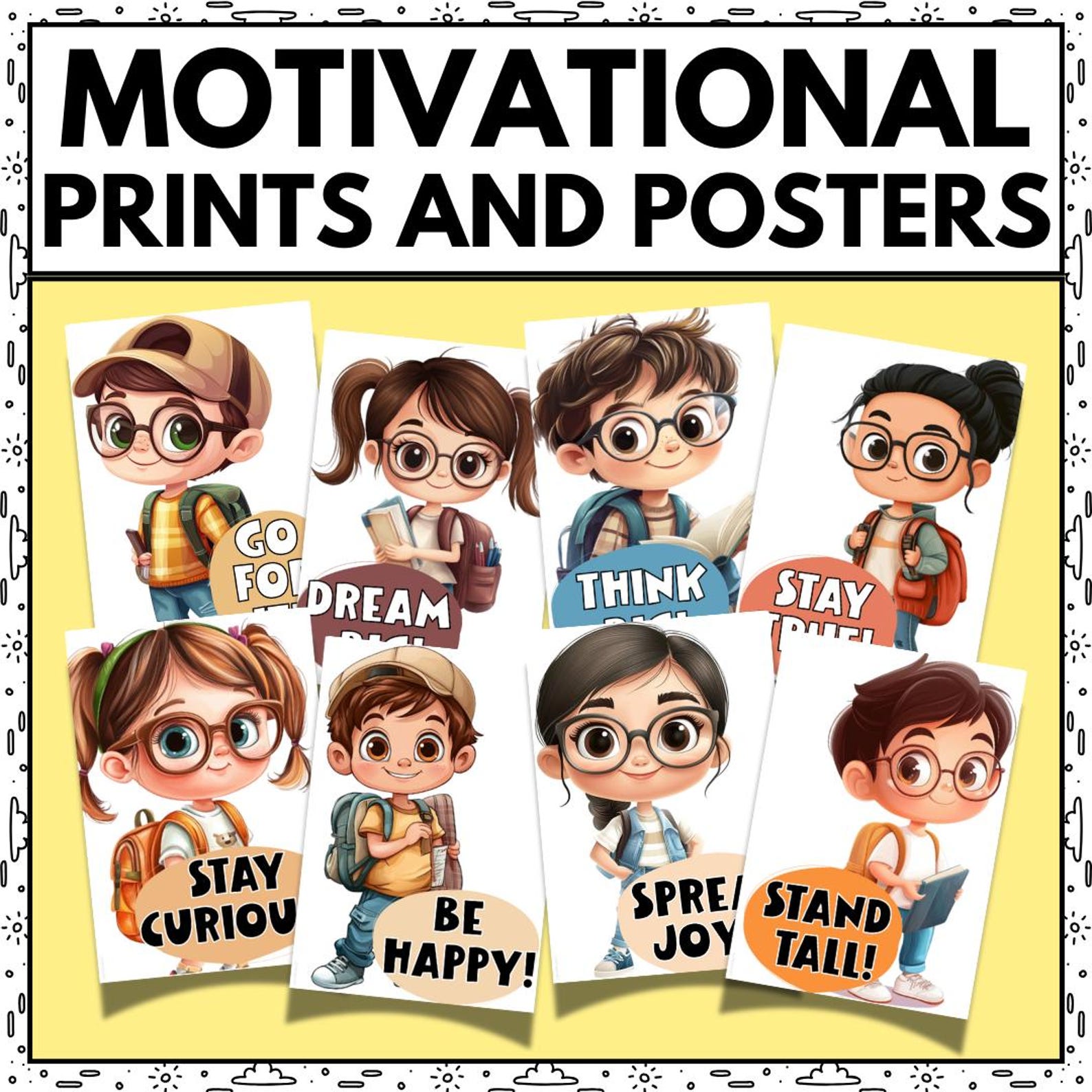Motivational Posters for Kids, Classroom Decor, Bulletin Board Ideas ...