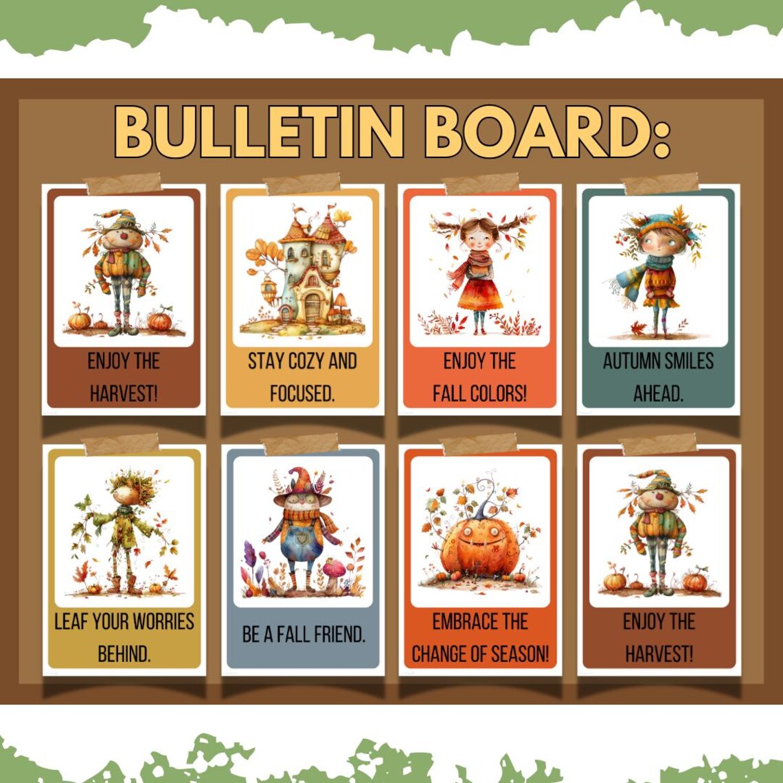 Fall Polaroid Design Posters for Classroom Decor and Bulletin Board ...