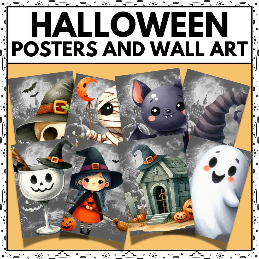 Halloween Classroom Posters: Spooky Wall Art Decor (PDF) - Etsy