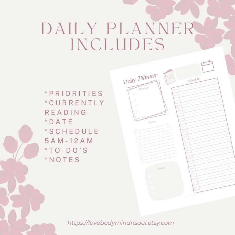 Digital and Printable Daily Journal + Daily Planner - Etsy
