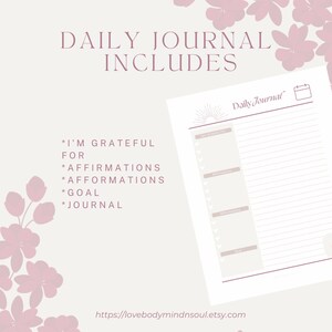 Digital and Printable Daily Journal + Daily Planner - Etsy