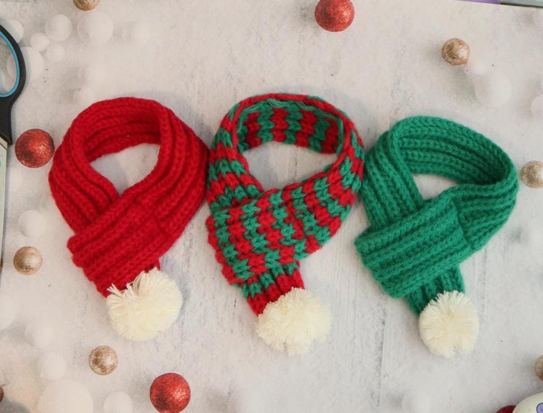 Dog Christmas Scarf, Medium, Large, Dog Winter Scarf, Small Medium ...