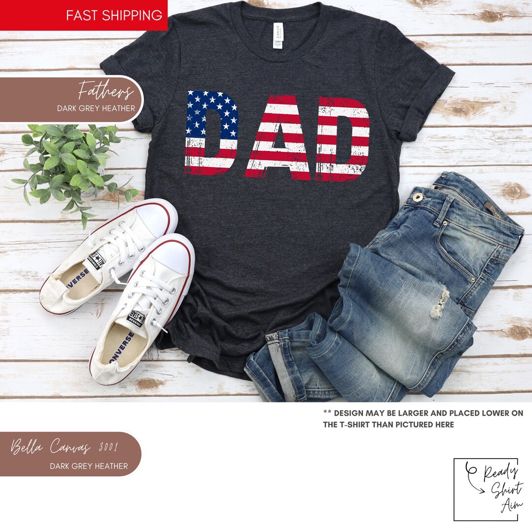 American Dad T-shirt, Fathers Day Gift, Mens Patriotic T-shirt, Funny ...