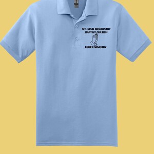 Custom Church Ministry Polo Shirt, Usher Ministry Polo, Personalized ...