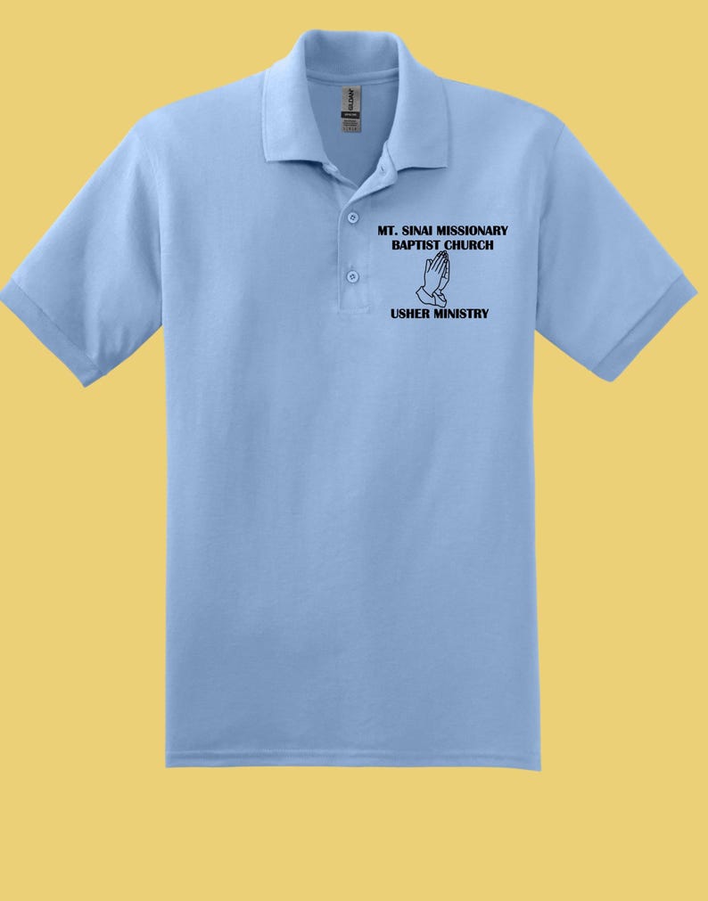Custom Church Ministry Polo Shirt, Usher Shirt, Deacon Shirt, Choir ...