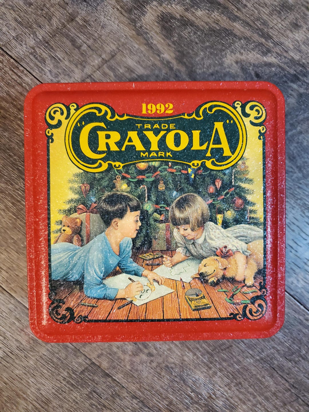 Crayola 1992 Collectible Holiday Tin With Included Items (new) - Etsy