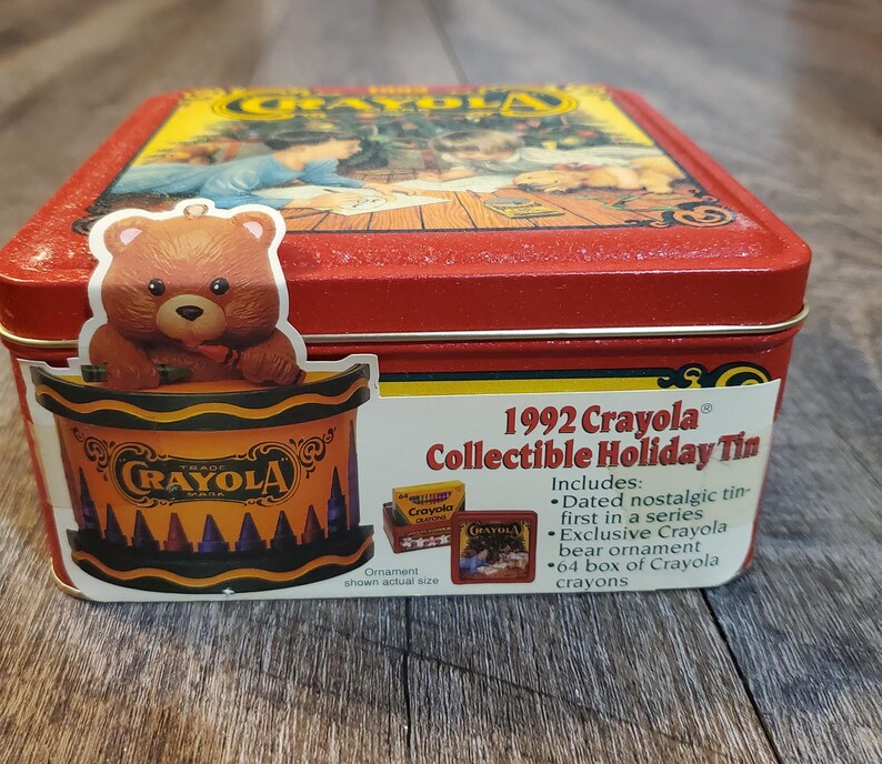 Crayola 1992 Collectible Holiday Tin With Included Items (new) - Etsy