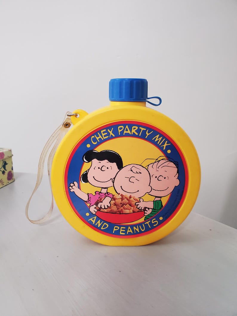 Vintage 1990 Chex Party Mix and Peanuts Charlie Brown Lucy and Linus ...