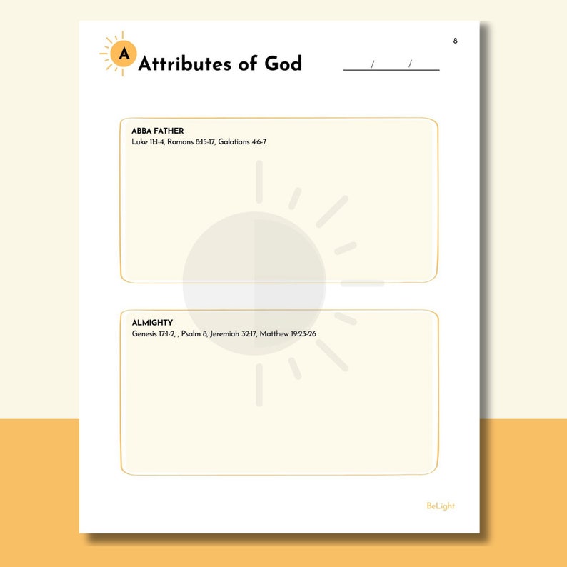 Attributes of God Study Guide Character of God Prayer Journal Christian ...
