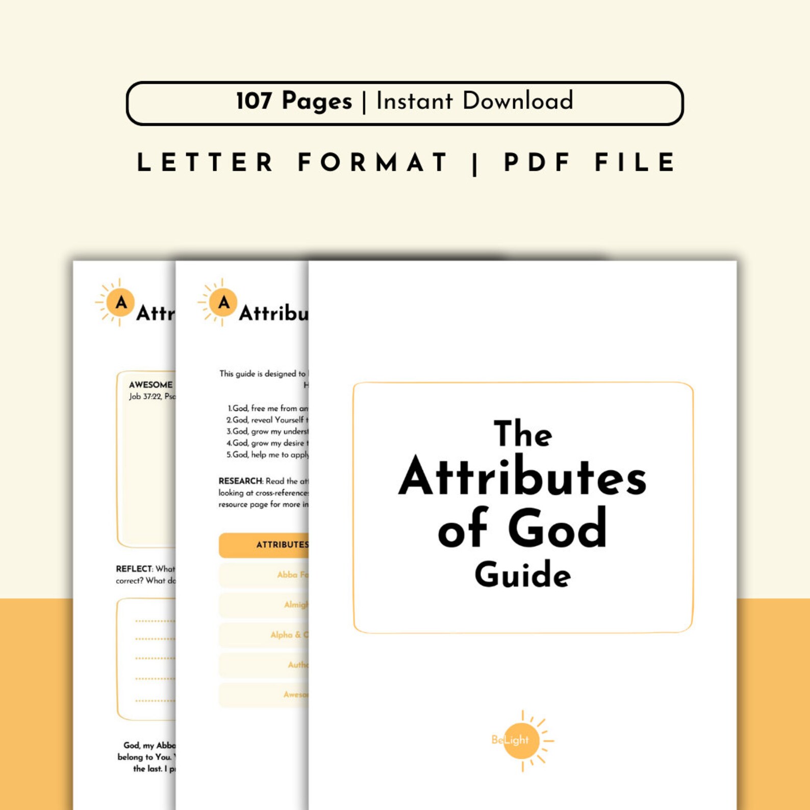 Attributes of God Study Guide Character of God Prayer Journal Christian ...