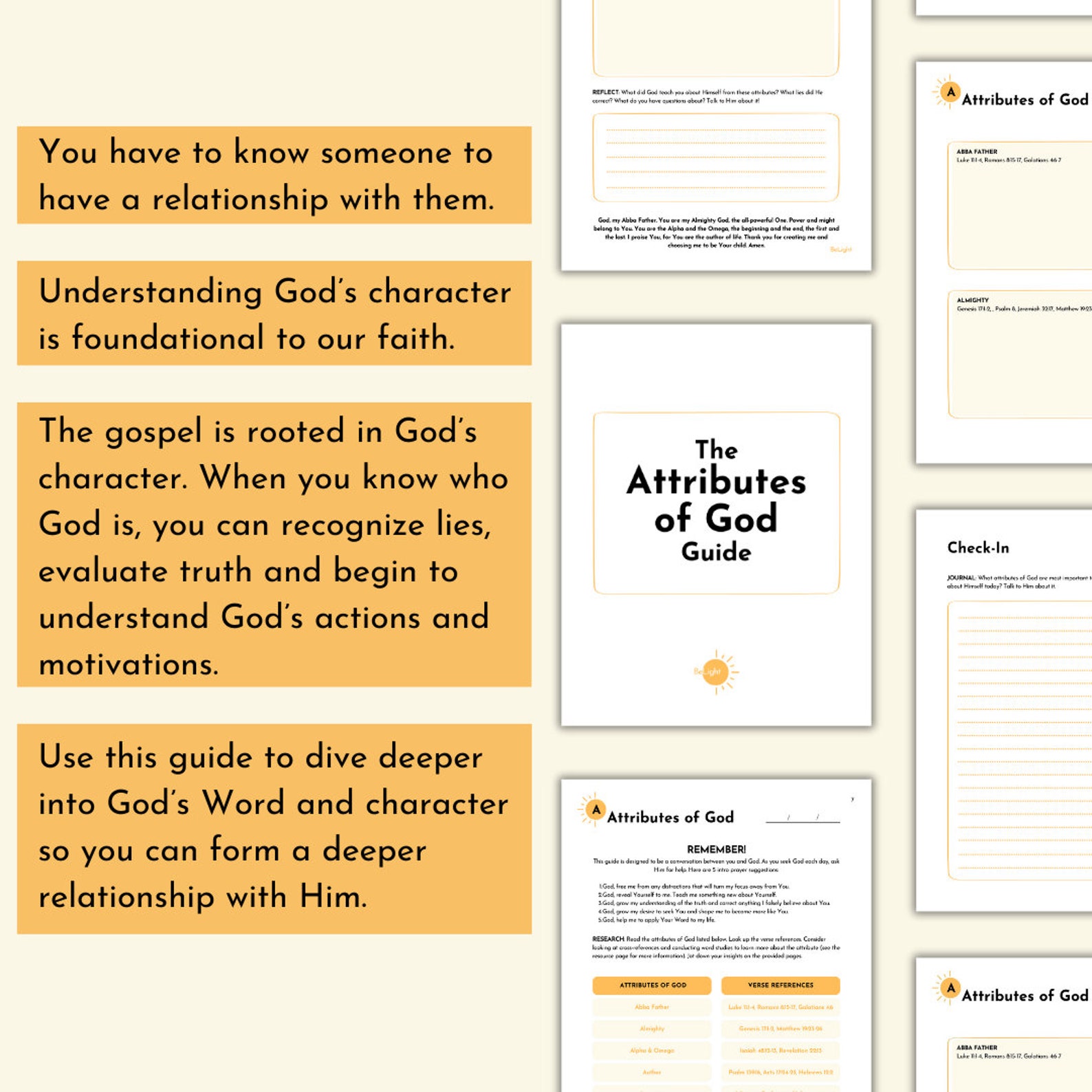 Attributes of God Study Guide Character of God Prayer Journal Christian ...
