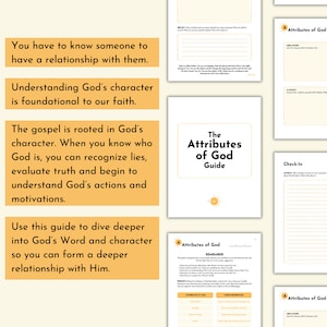 Attributes of God Study Guide Character of God Prayer Journal Christian ...