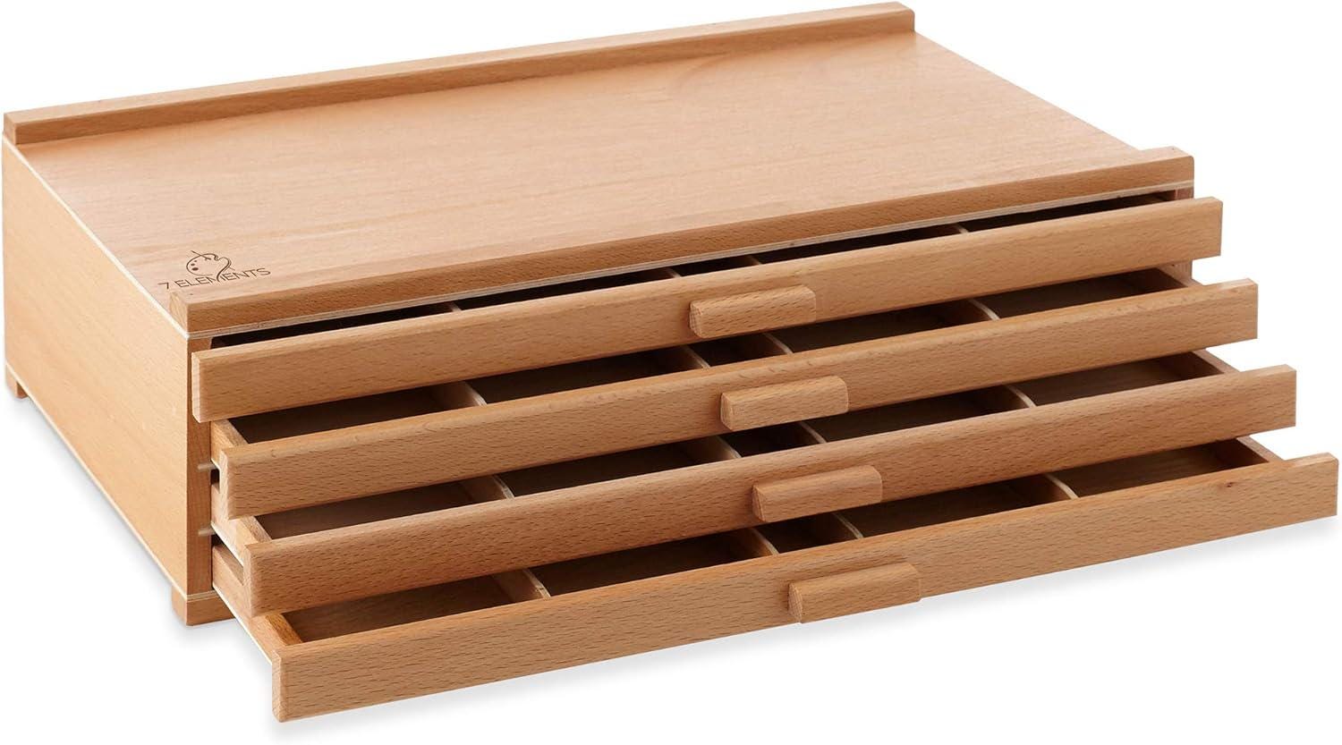 Beechwood Artist Storage Box, Multi-drawer Pastel, Brush Organizer - Etsy