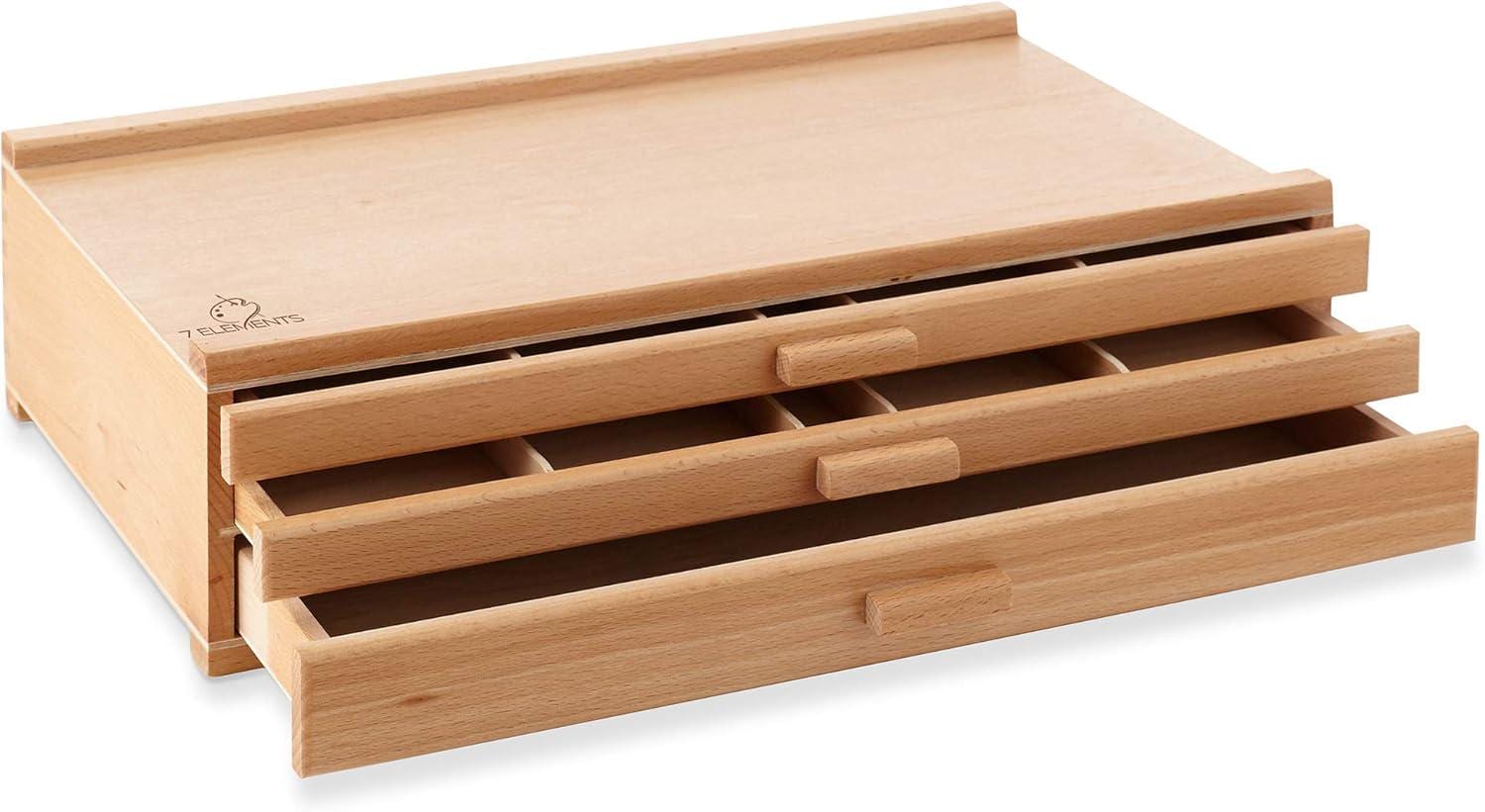 Beechwood Artist Storage Box, Multi-drawer Pastel, Brush Organizer - Etsy