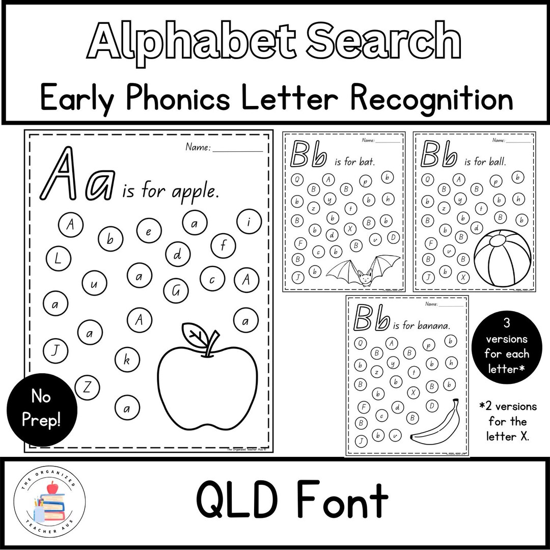 QLD Font | Alphabet Letter Search, Find and Colour/color – Upper ...