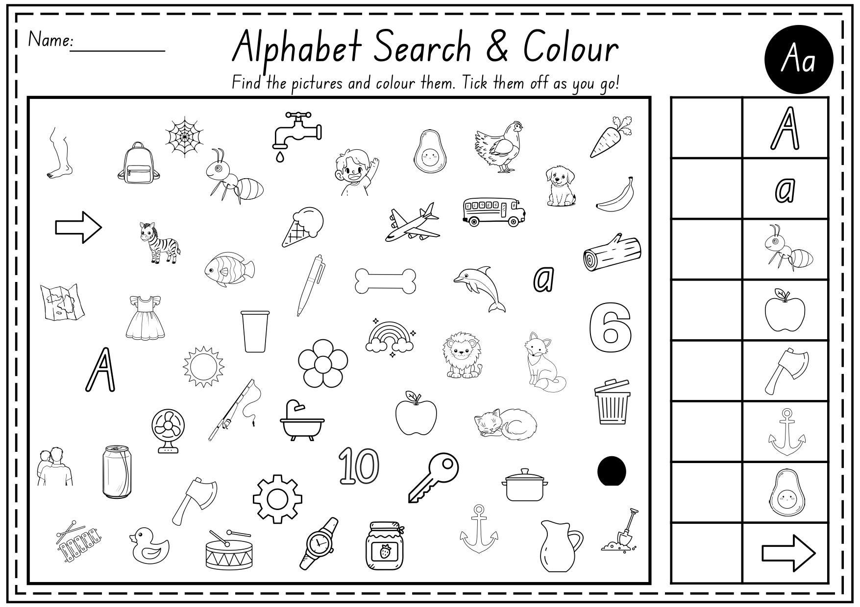 NSW Font | Alphabet Letter Recognition | Find and Color | No Prep ...