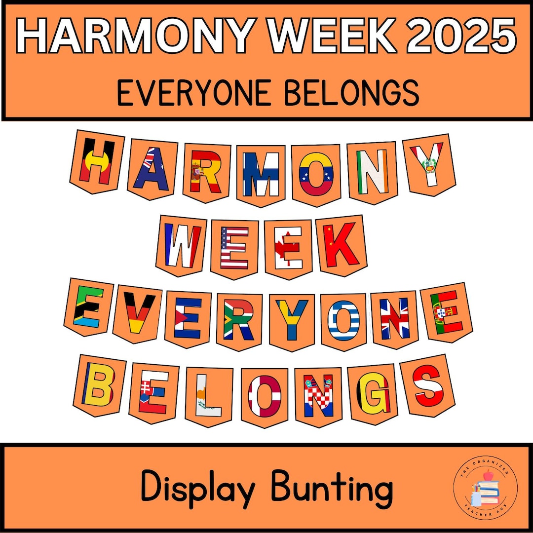 Harmony Day/week 2025 Everyone Belongs Display Bunting - Etsy