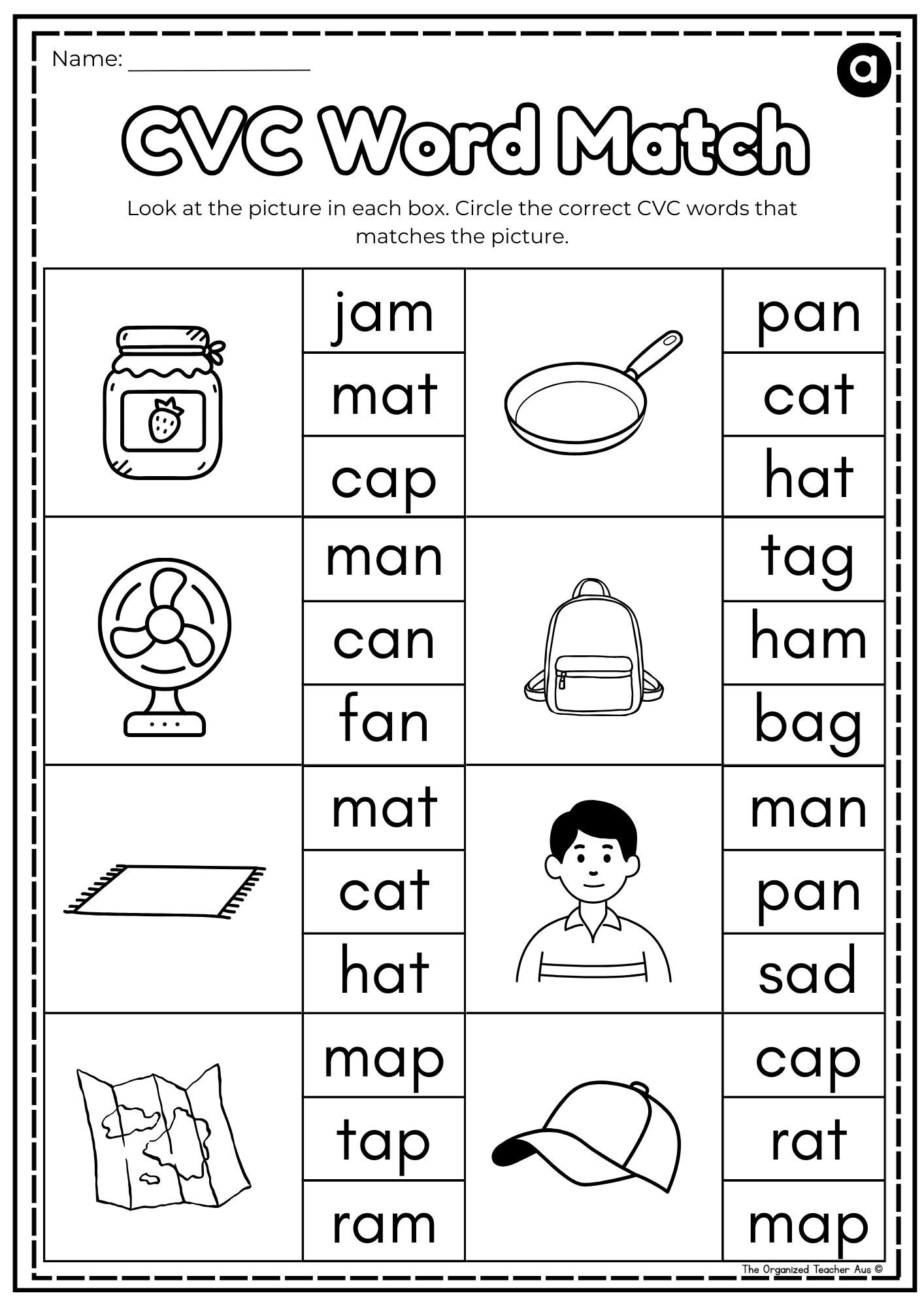 Early Learning CVC Word Work Phonics Bundle | 100 + Pages ...