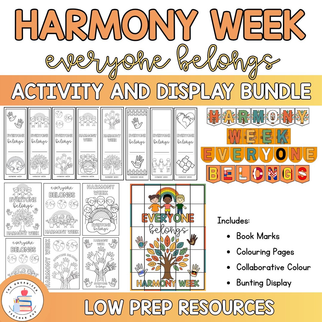 Harmony Day | Harmony Week | Everyone Belongs | Activity & Display ...