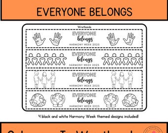 Harmony Day/week 2025 | Everyone Belongs | Colouring Book Marks - Etsy
