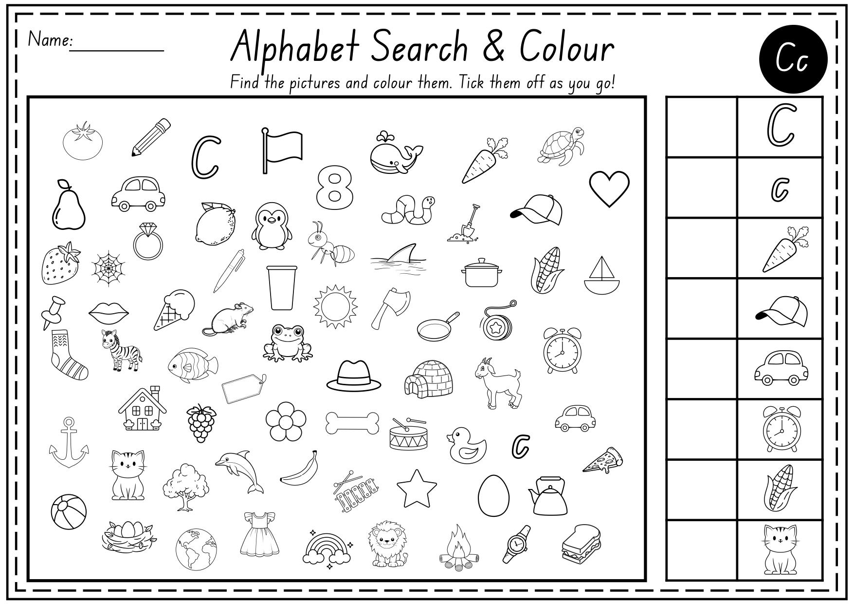 NSW Font | Alphabet Letter Recognition | Find and Color | No Prep ...