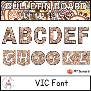 VIC Font | Aboriginal Indigenous Artwork | Editable Bulletin Board ...