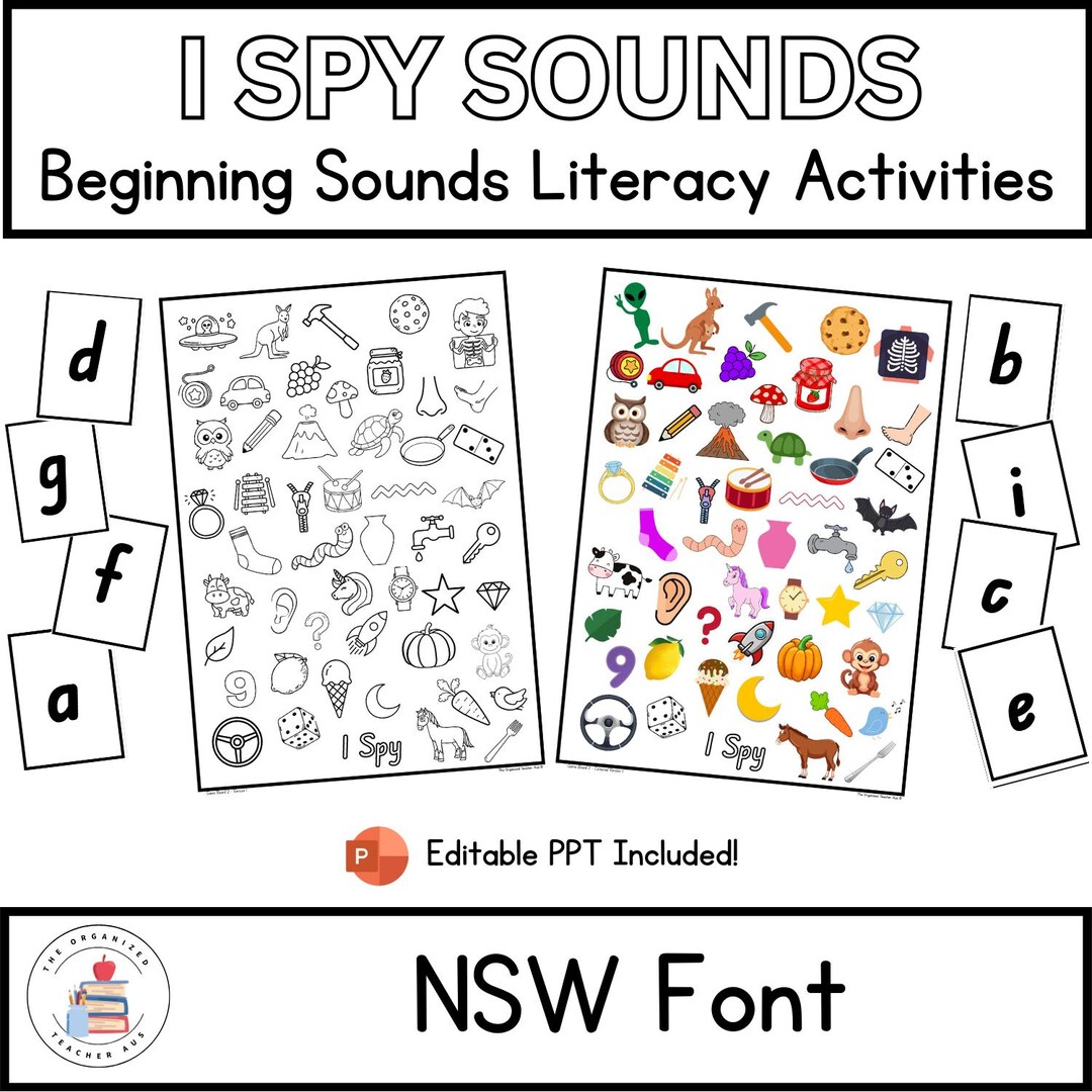 NSW Foundation Font | I Spy Words Beginning With... Printable, Initial ...